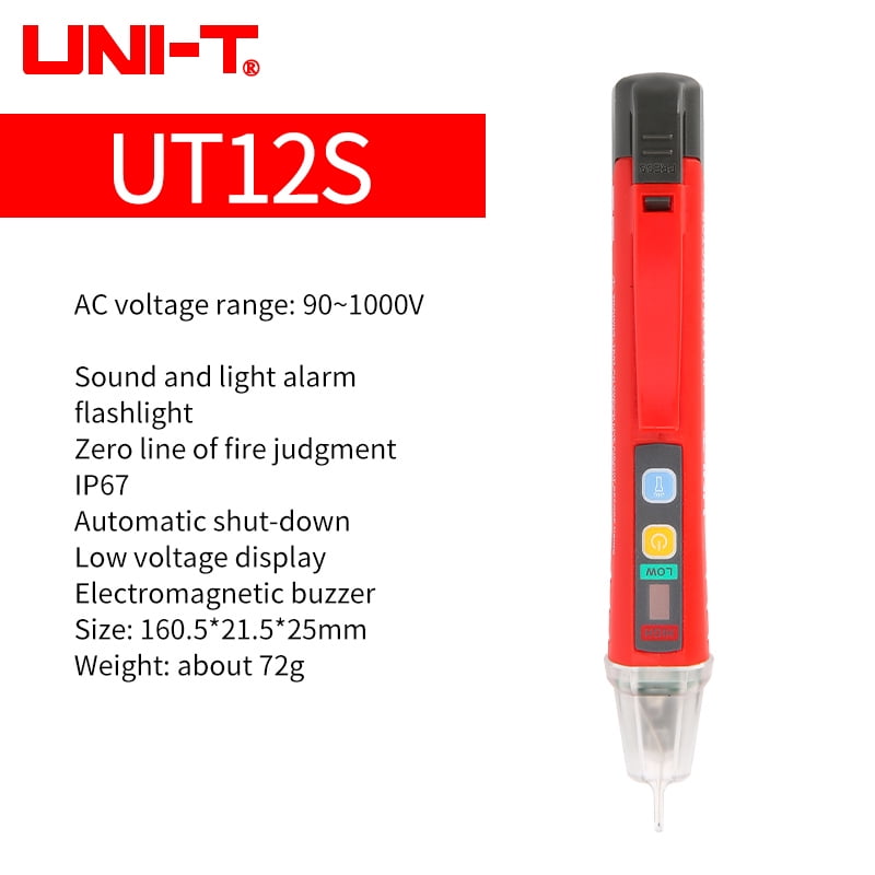 UNI-T UT12E UT12M Socket Wall AC Voltage Detector Indicator 24V-1000V ...