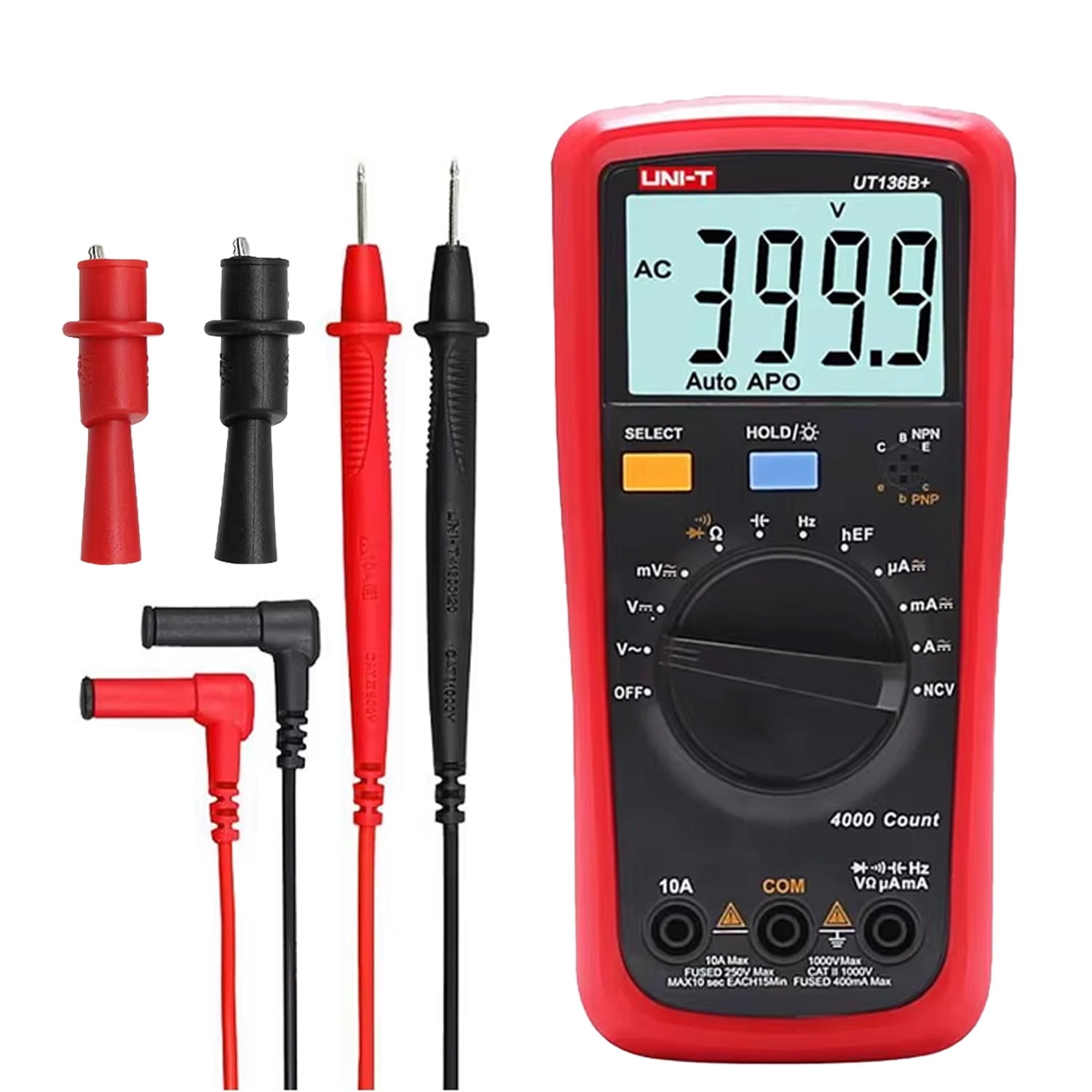 UNI-T UT136B+ Low Power Consumption Large LCD Dual Display Multimeter ...