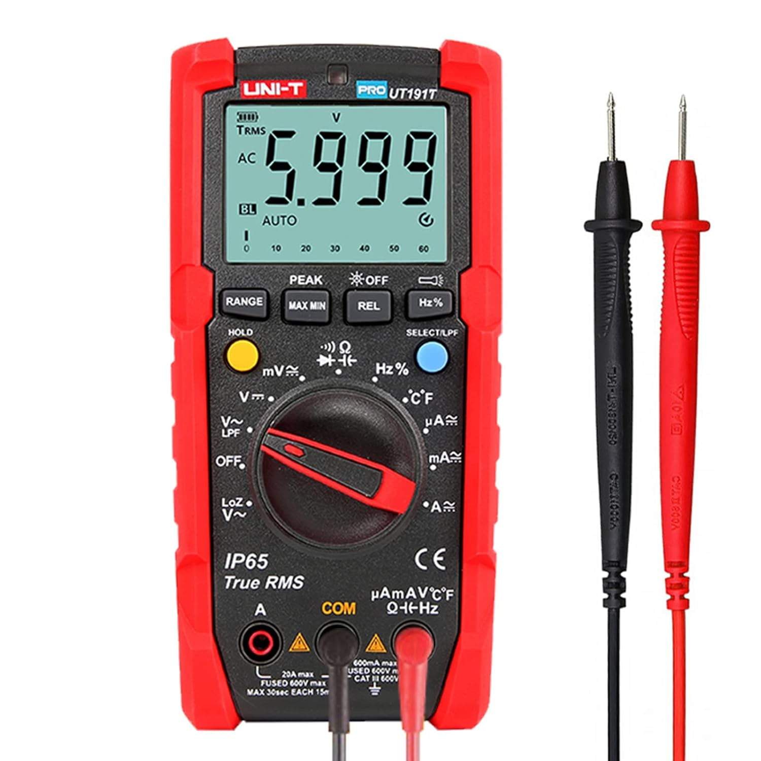 UNI-T UT191T Professional Multimeter IP65 2m Drop Proof CE/GS/cTUVus ...
