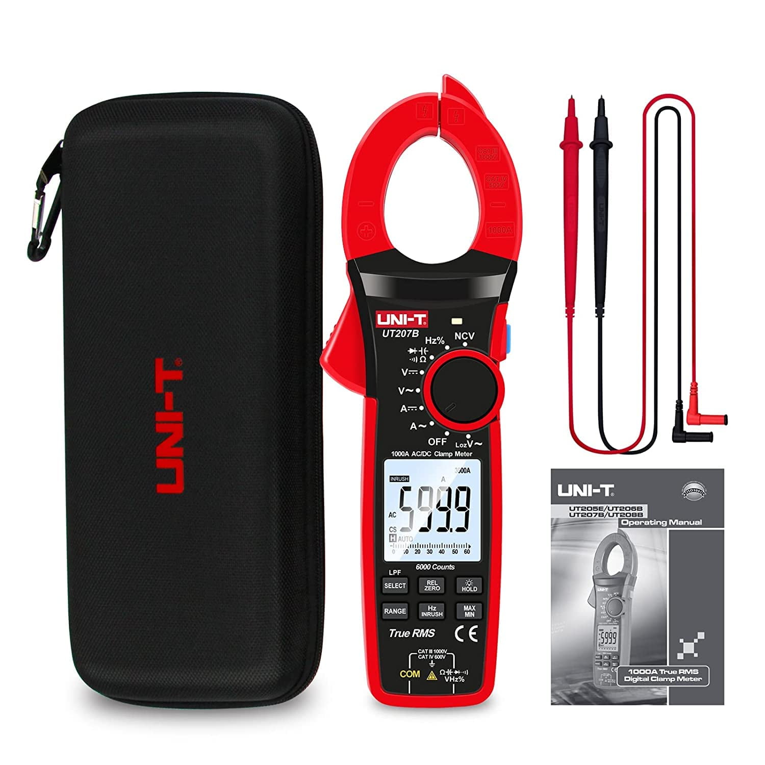 UNI-T UT207B ClampMeter Amperimetrica VFC Electrical Instruments DC/AC ...