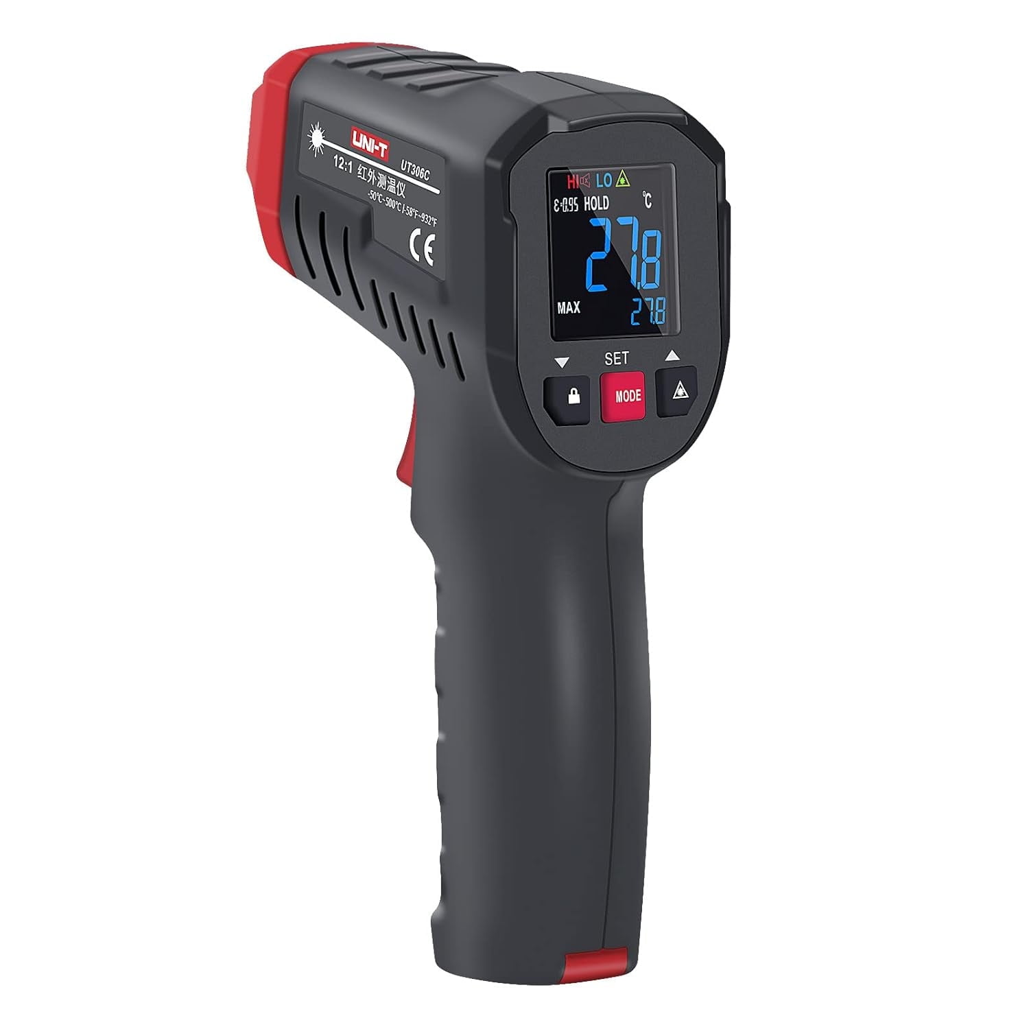 UNI-T UT306C Digital Laser Infrared Thermometer, -50°C to 500°C, No-Contact - Walmart.com