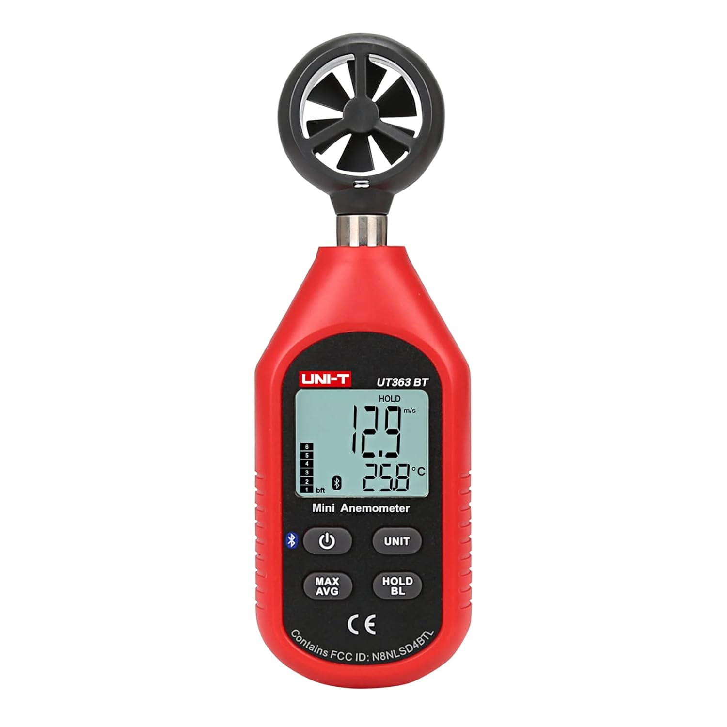 UNI-T UT363BT Mini Handheld Anemometer With Bluetooth Digital Wind ...