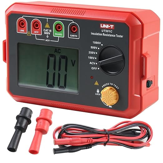 UNI-T UT501C Ohm Meter Insulation Resistance Tester 100V~1000V ...