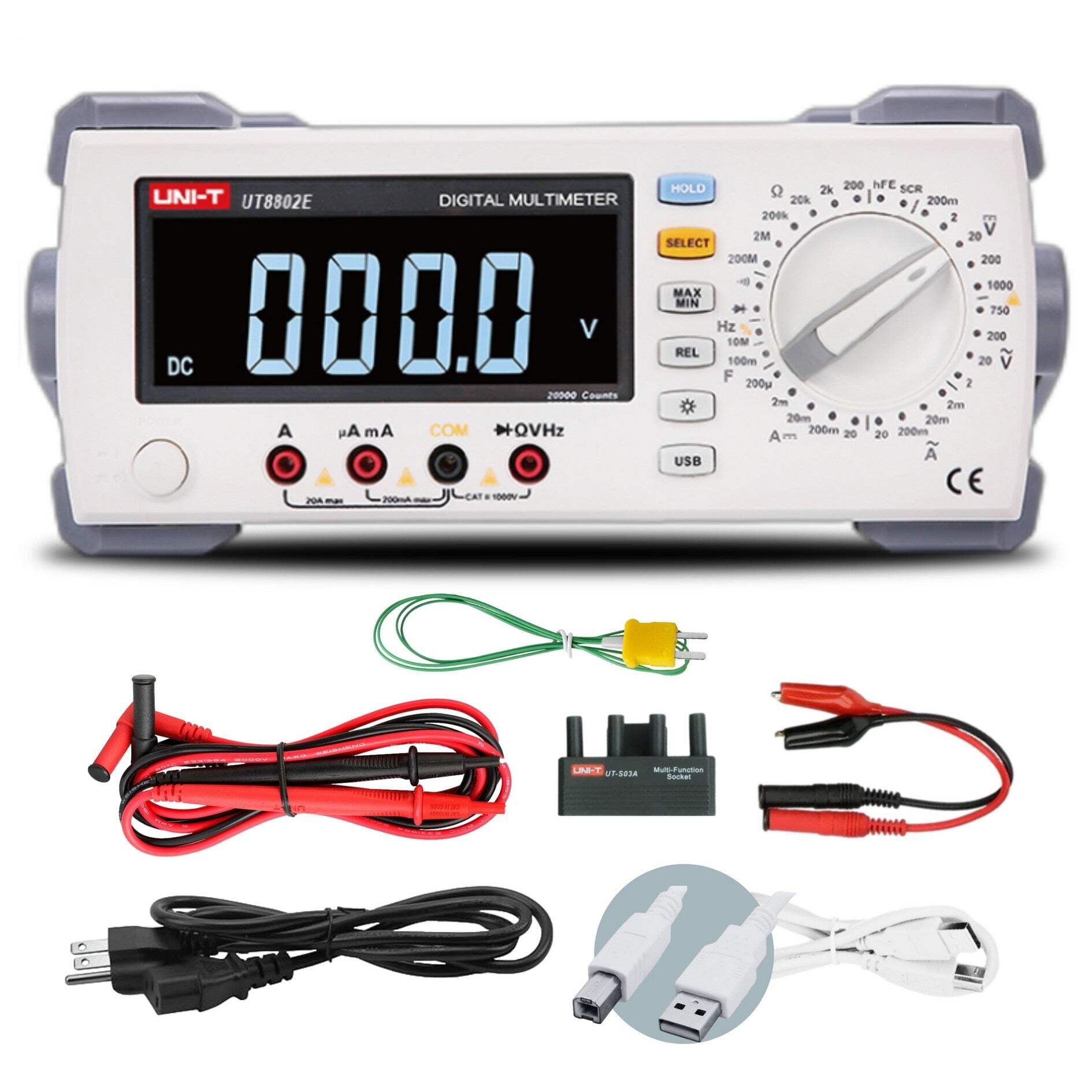 UNI-T UT8802E 4.5 Digit Value-Series Benchtop Digital Multimeter ...