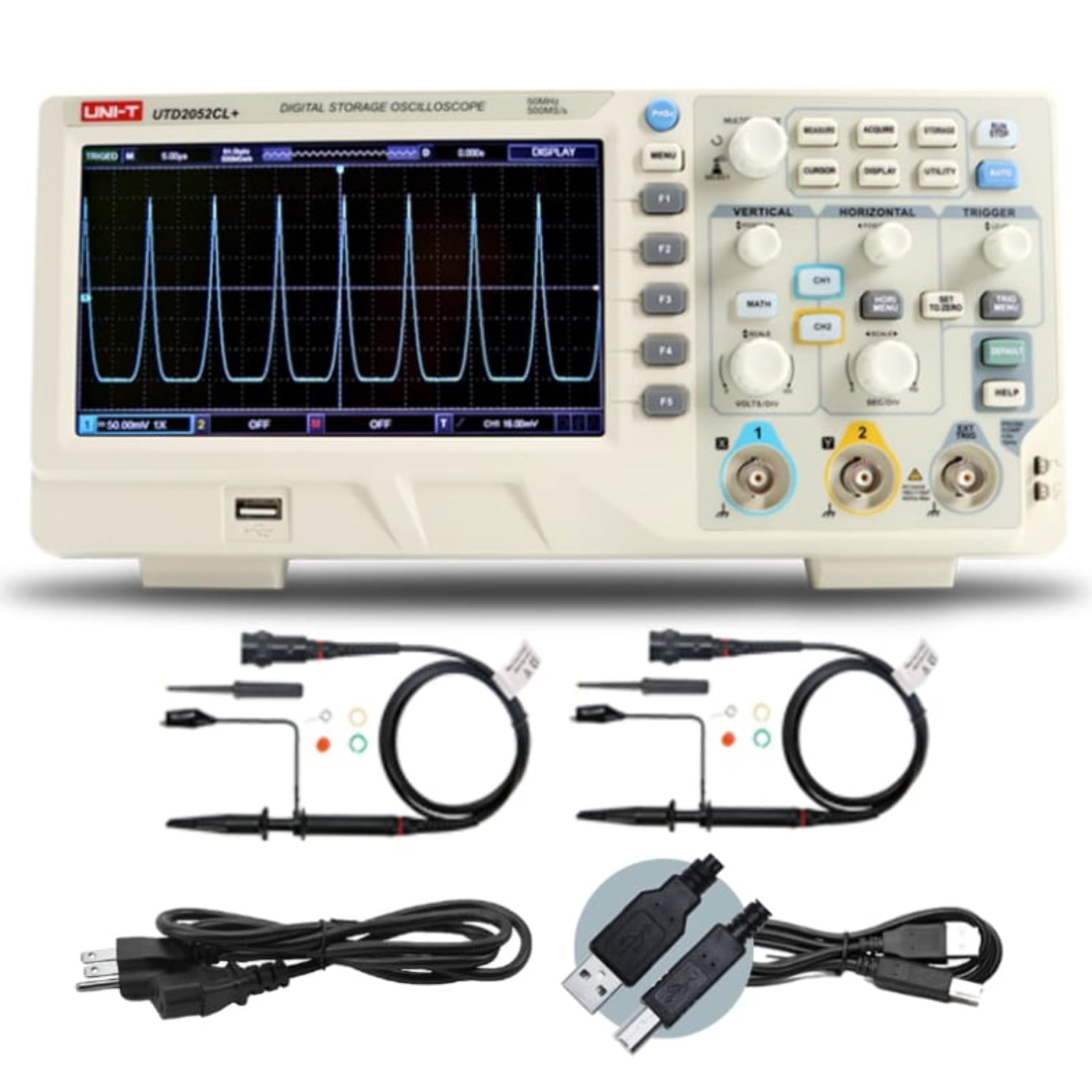 UNI-T UTD2052CL+ 50MHz 2CH DSO Digital Storage Oscilloscope - Walmart.com
