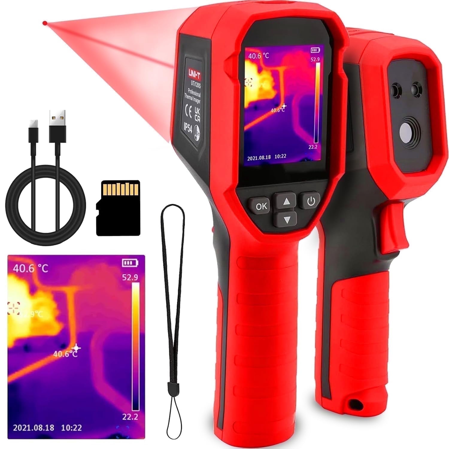 UNI-T UTI120S Thermal Imaging Camera 120x90 IR Resolution 10800 Pixels ...