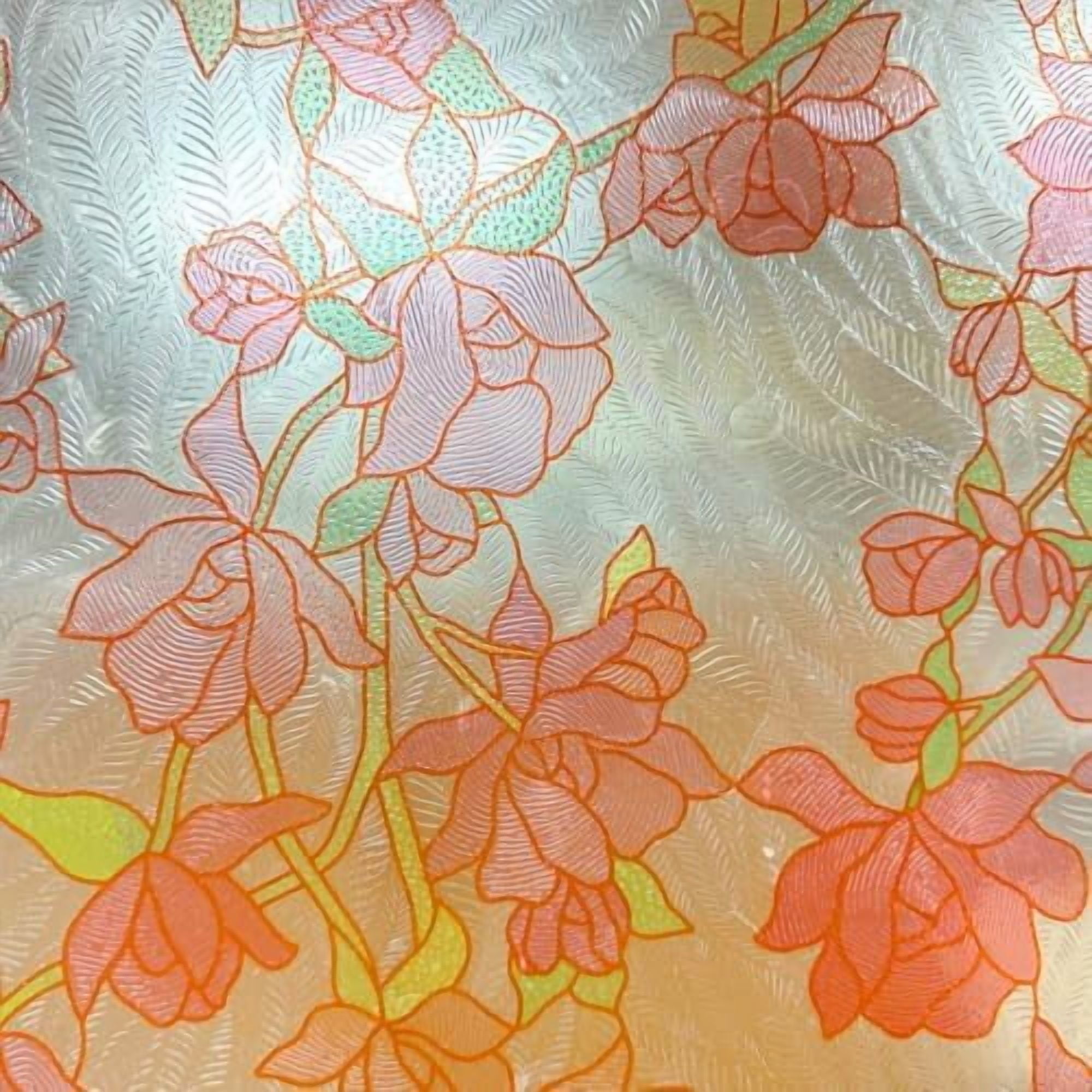 UNI Window Film Static Clings Non Adhesive 3D Stained Glass Window ...