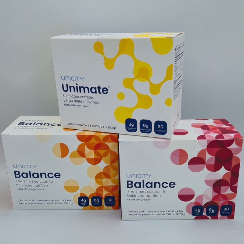 UNICITY TRIO: Balance Orange (1box), Mixed Berry Flavor (1box ...