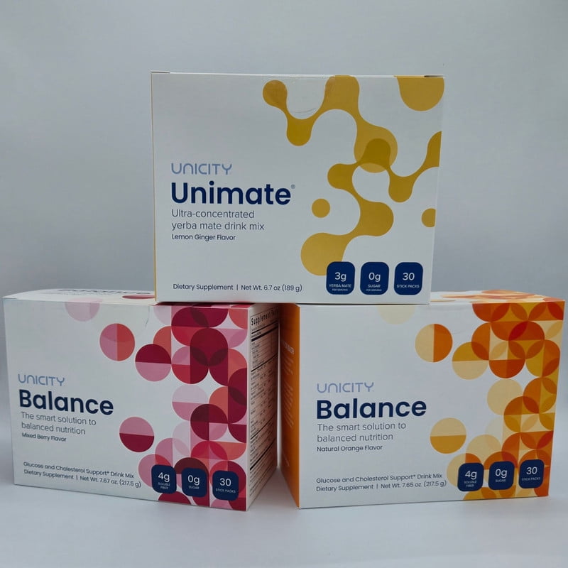UNICITY TRIO: Balance Orange (1box), Mixed Berry Flavor (1box ...