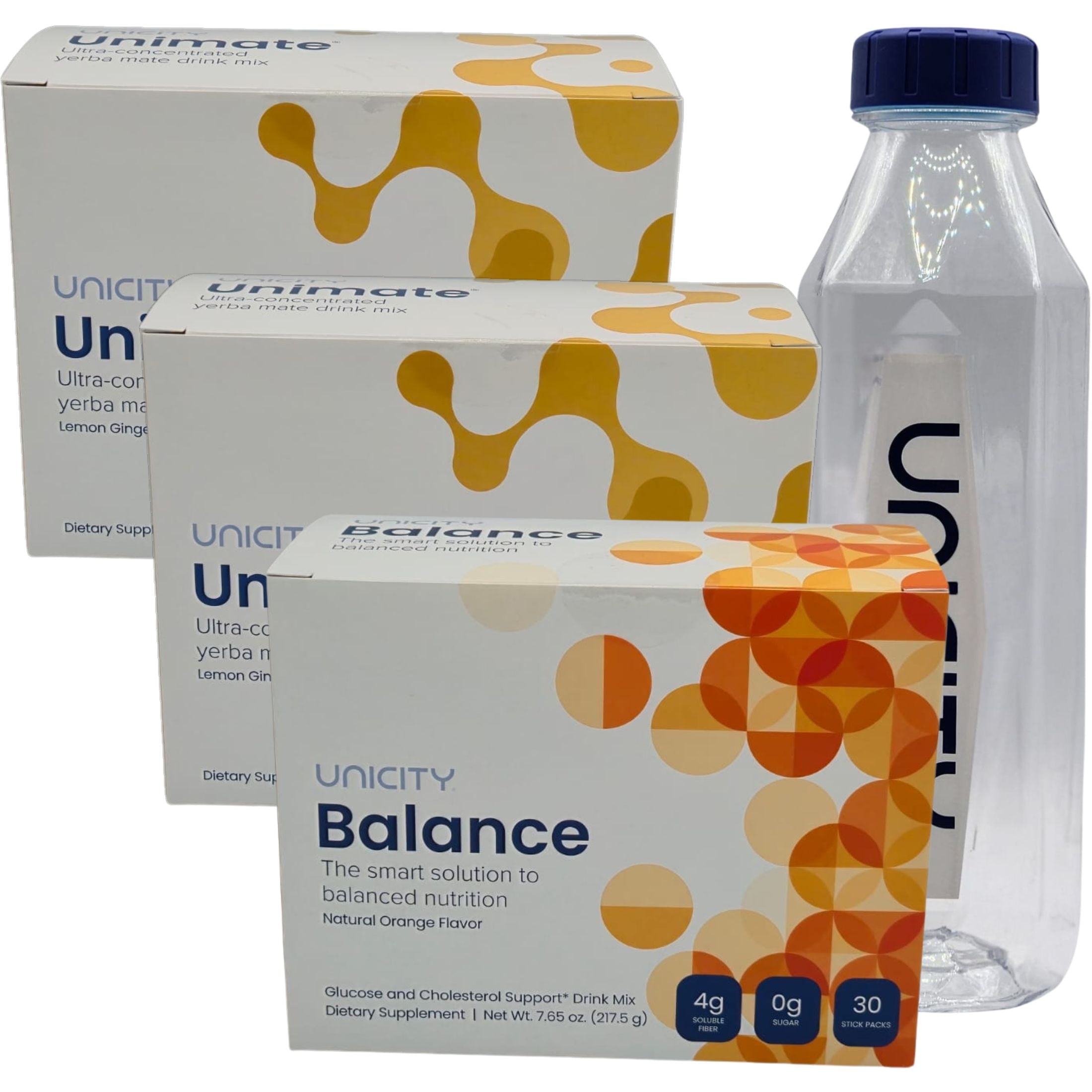UNICITY TRIO: Natural Orange Balance(1 Box) & Lemon Ginger Unimate(2 ...
