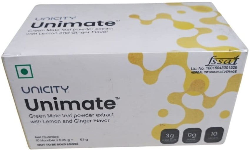 Unicity Unimate Lemon Ginger Sachets - Aromatic Essence (Pack of 10 ...