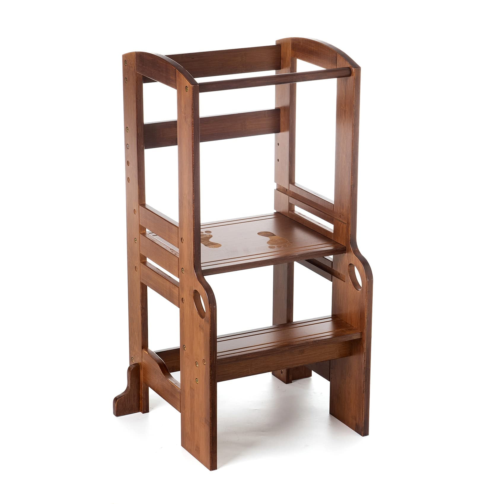 UNICOO® Bamboo Height Adjustable Children Stool, Kids Learning Stool ...