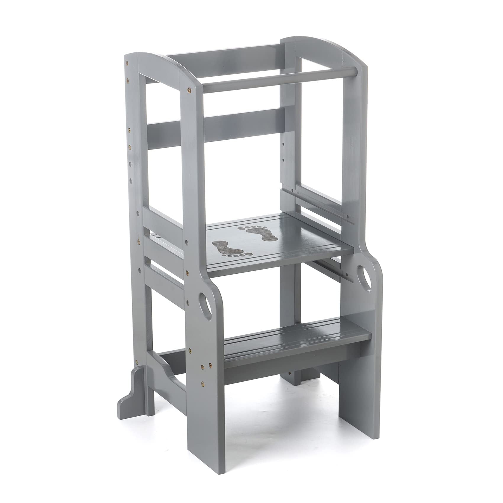 UNICOO® Bamboo Height Adjustable Children Stool, Kids Learning Stool ...