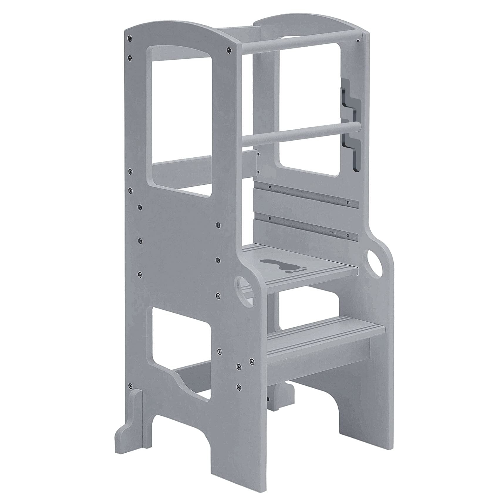 UNICOO® Bamboo Height Adjustable Children Stool, Kids Learning Stool ...