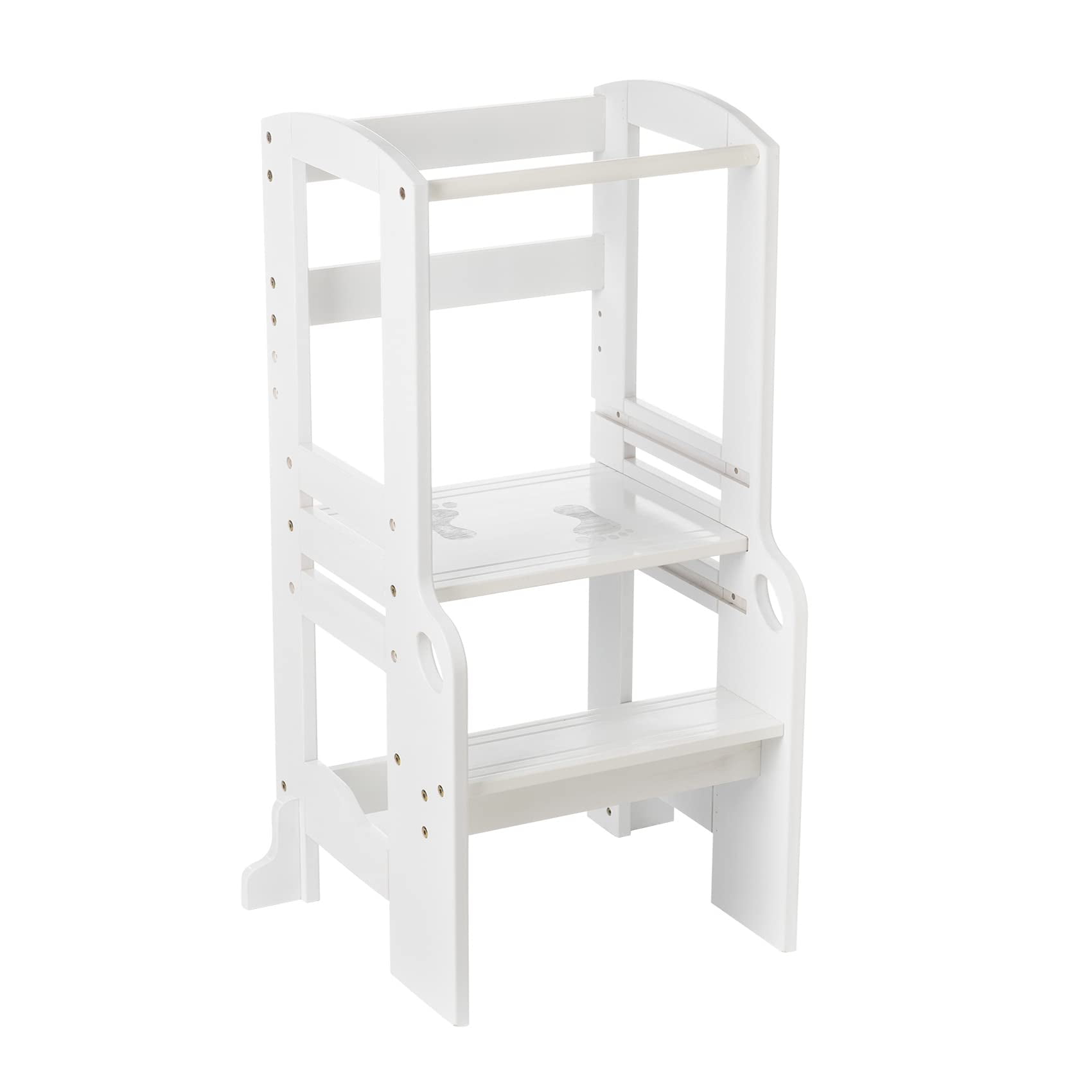 UNICOO® Bamboo Height Adjustable Children Stool, Kids Learning Stool ...