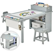 GDLF Kids Art and Craft Drawing Coloring Table Set with Chairs, Large ...