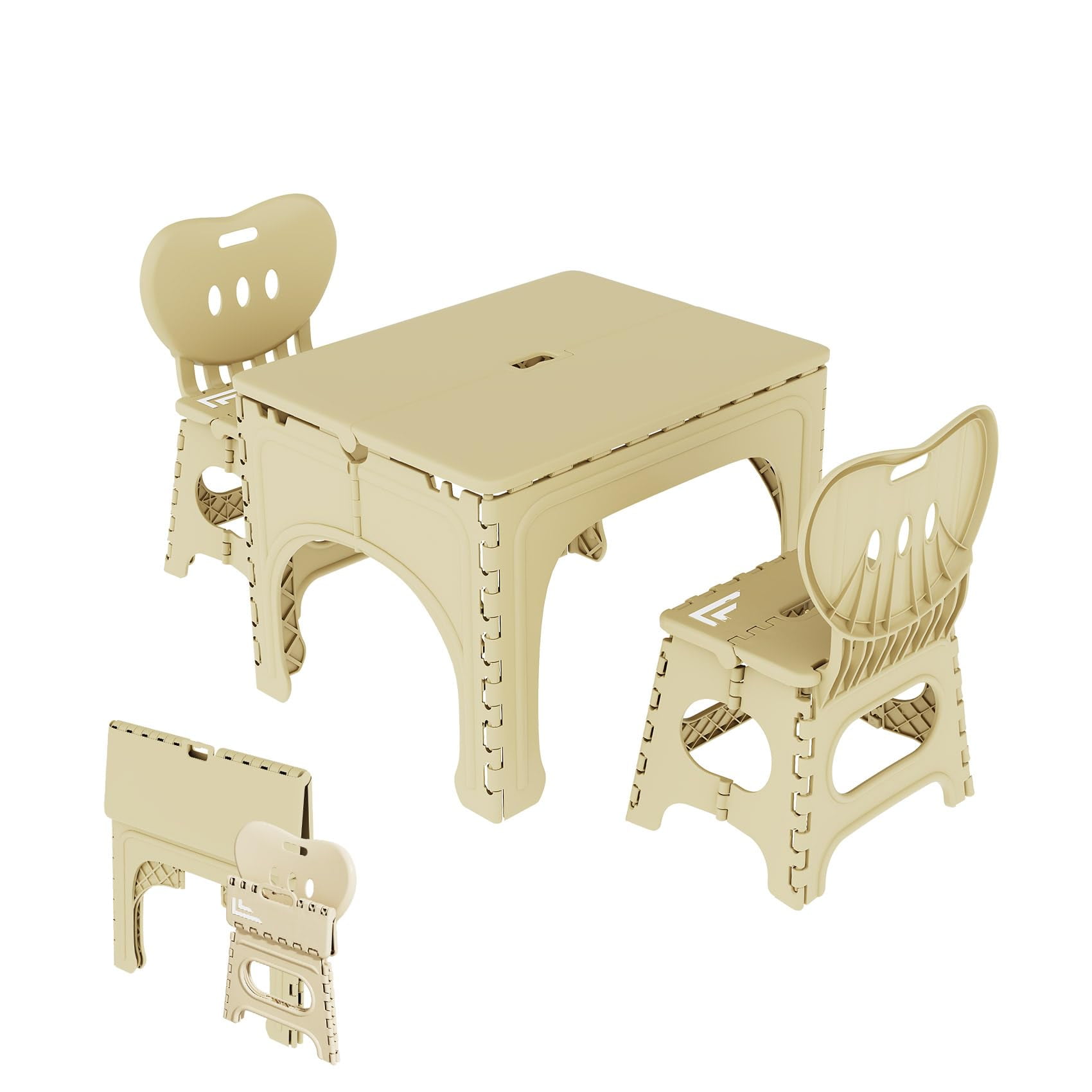 UNICOO® Kids Folding Table and Chairs Set, Kids Table and Chairs ...