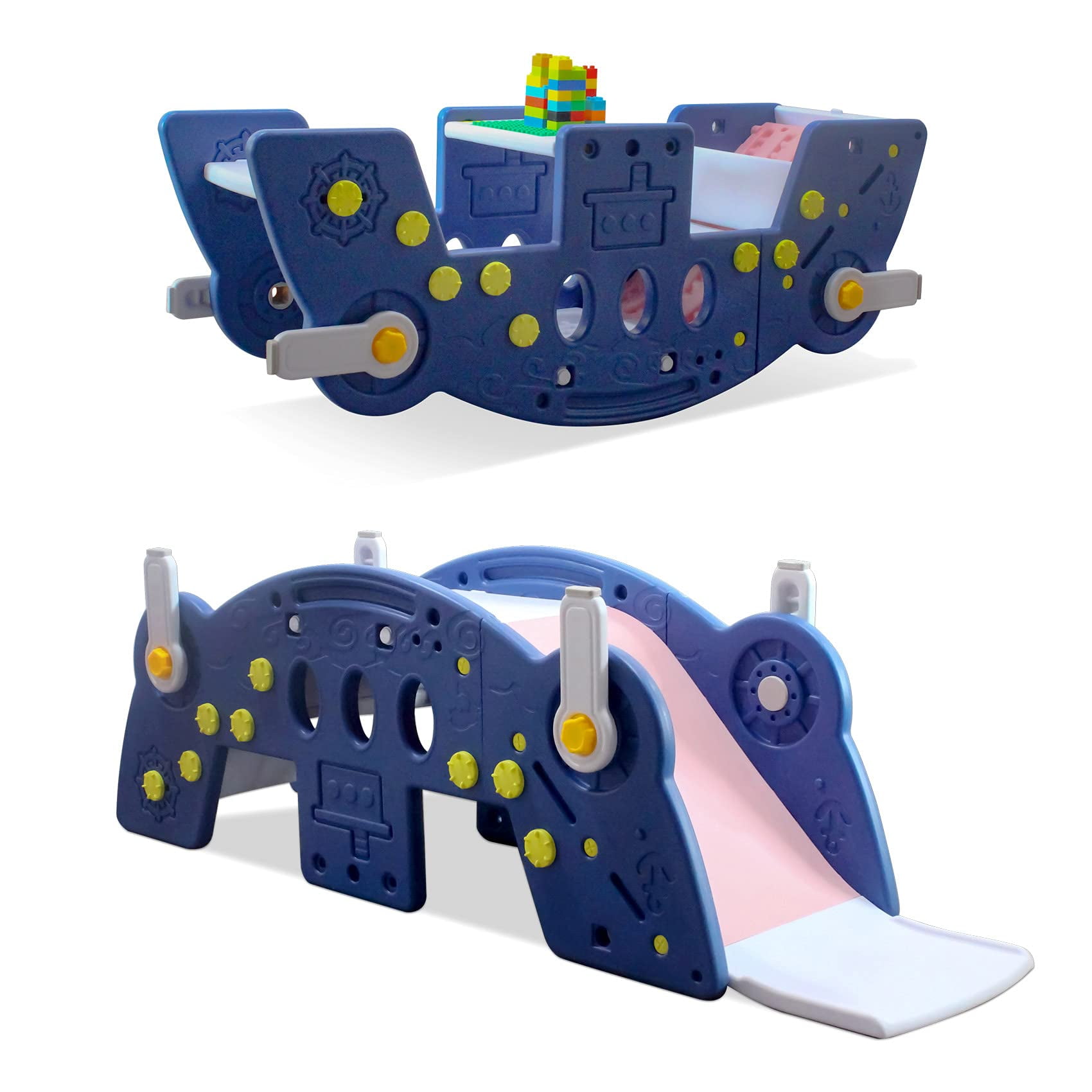 UNICOO® Kids Multi-Purpose Seesaw, Kids Slide, Toddler Seesaw Rocker ...