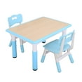 UNICOO® Kids Table and 2 Chairs Set, Height Adjustable Toddler Table ...