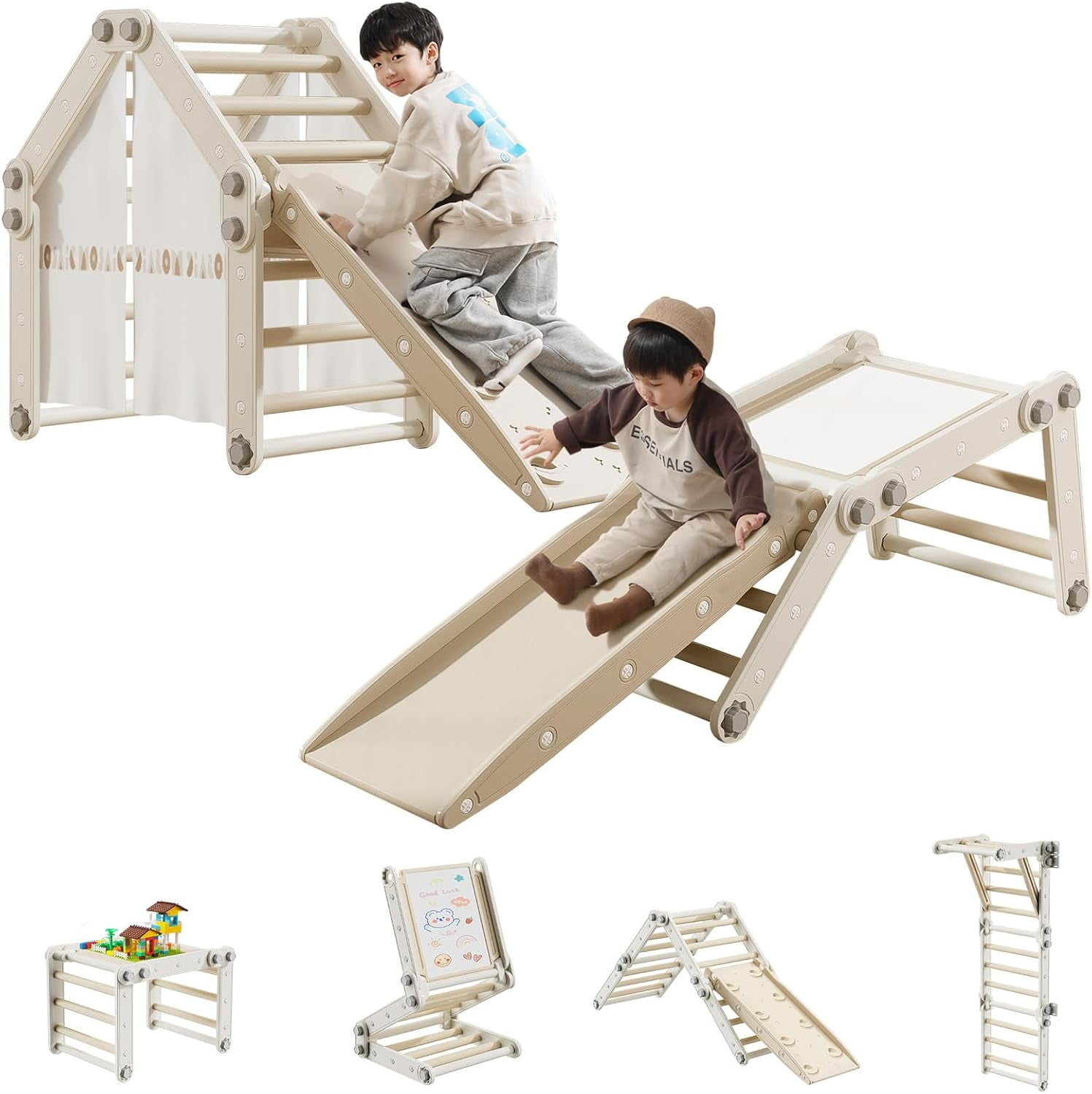UNICOO® Kids Ultimate Convertable Climbing Frame Set, 12 ...