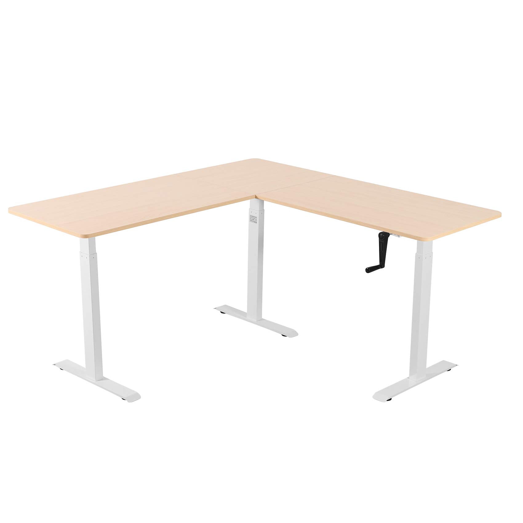 UNICOO® L Shaped Crank Height Adjustable Standing Desk, Sit to Stand up ...