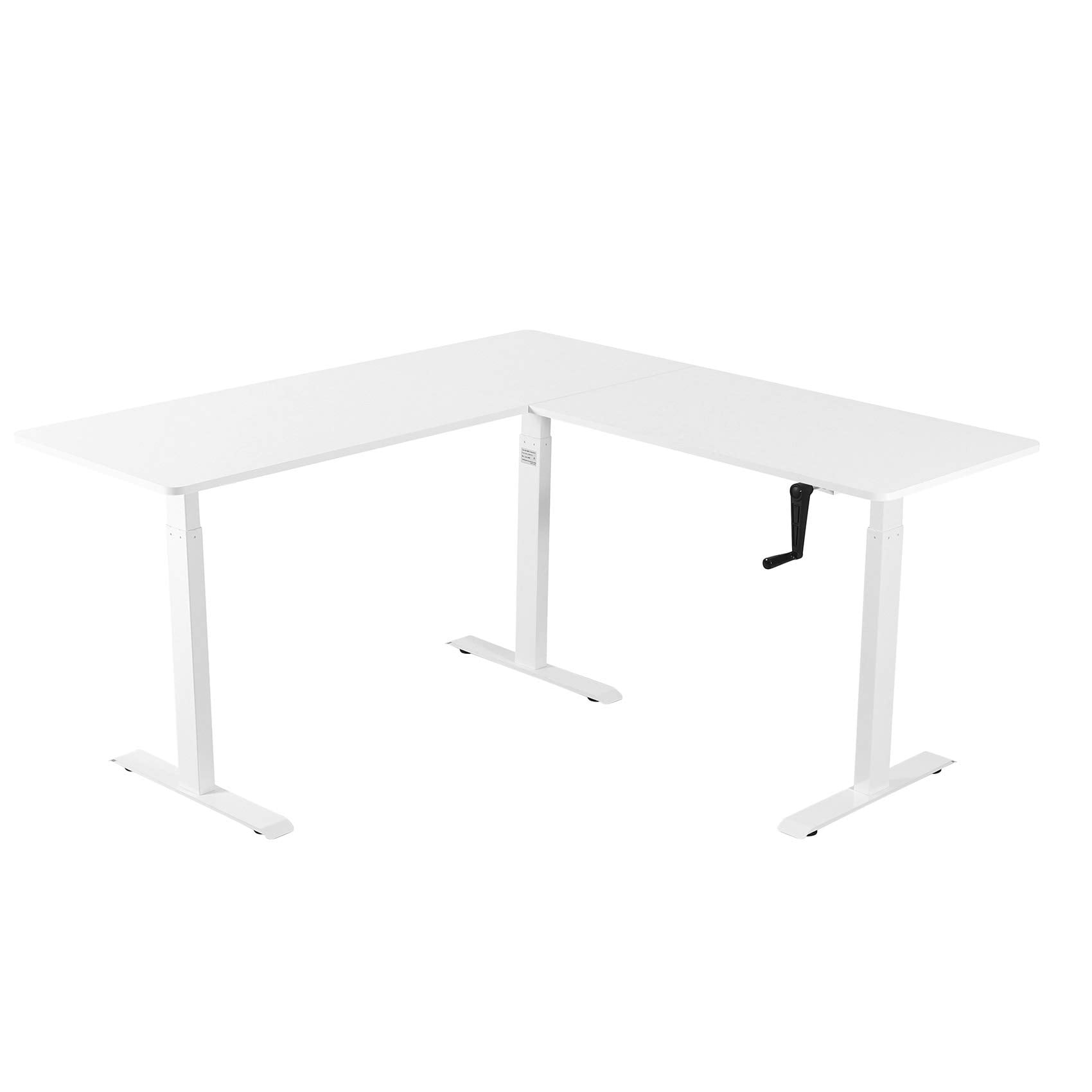 UNICOO® L Shaped Crank Height Adjustable Standing Desk, Sit to Stand up ...