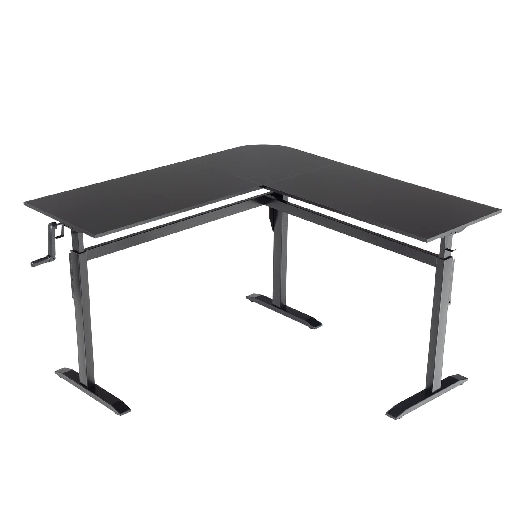 UNICOO® L Shaped Crank Height Adjustable Standing Desk, Sit to Stand up ...