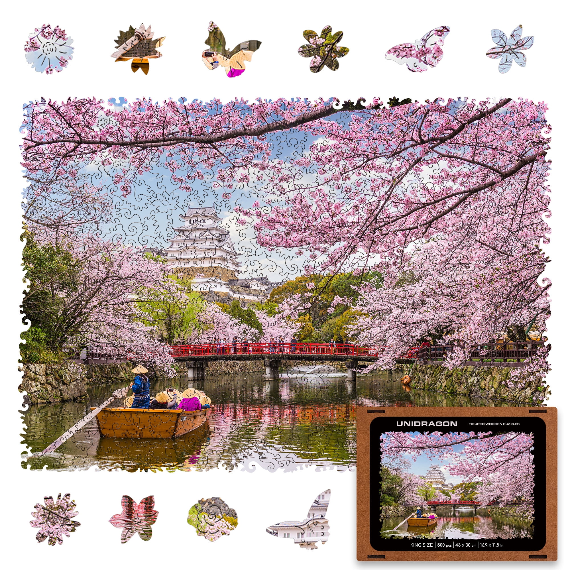UNIDRAGON Wooden Puzzle Sakura 500 Pieces KS Nature View - Walmart.com
