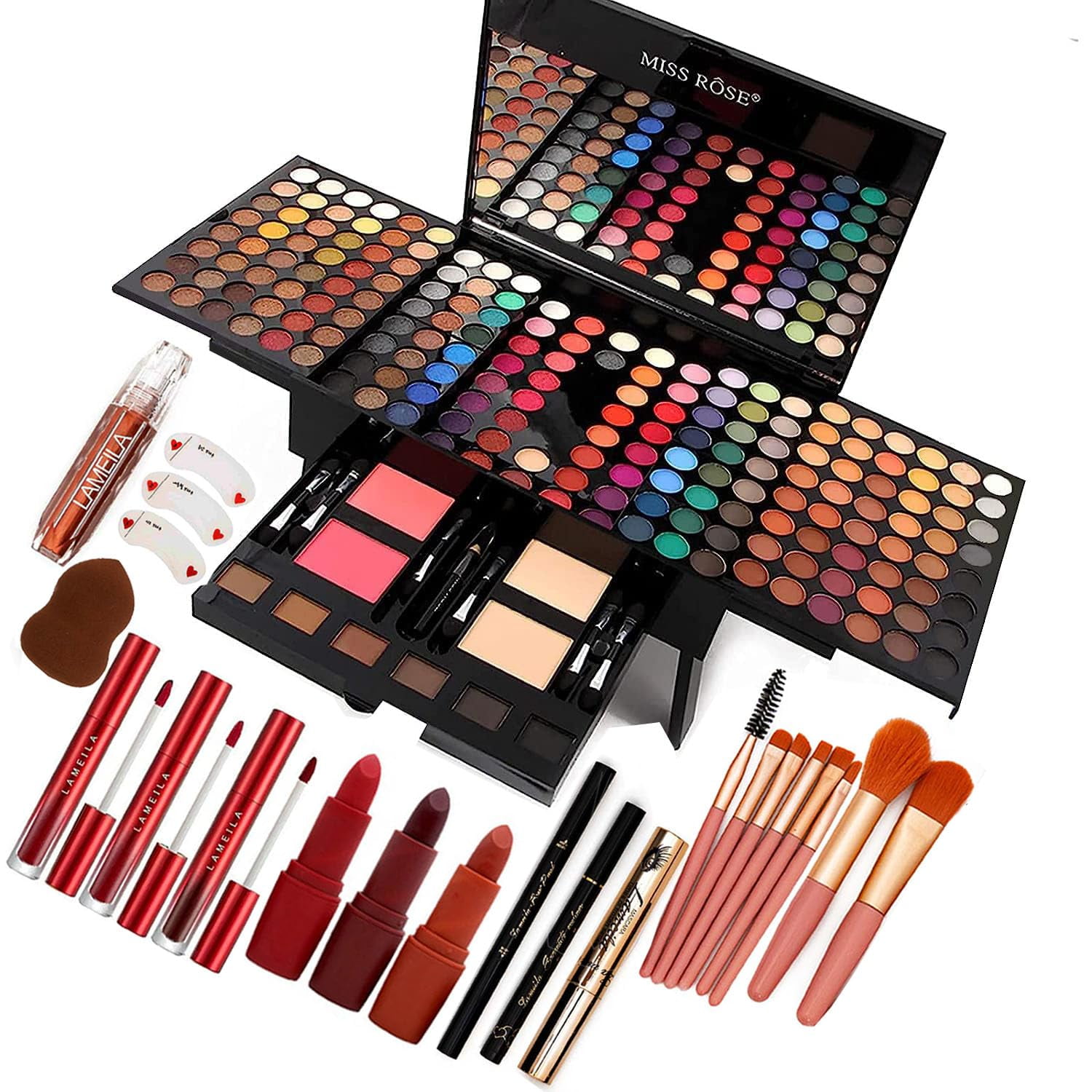 UNIFULL 190 Colors Makeup Pallet,Professional Makeup Kit for Women Full ...