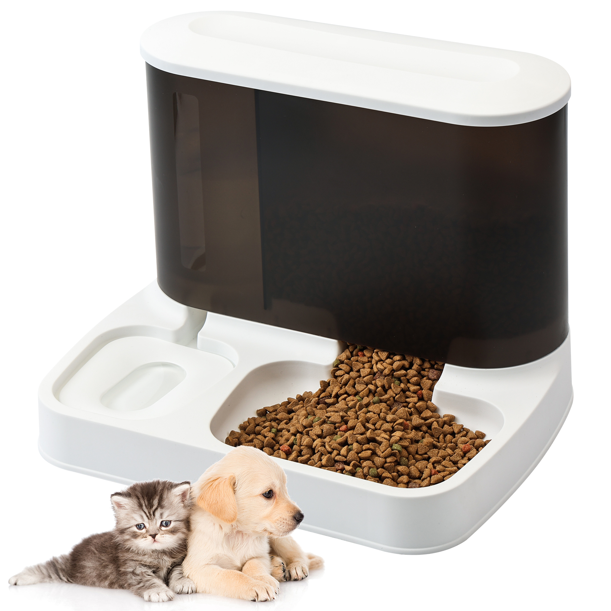 Gazechimp Automatic Pet Feeder 2 in 1 Cats Dog Water and Food Feeder ...