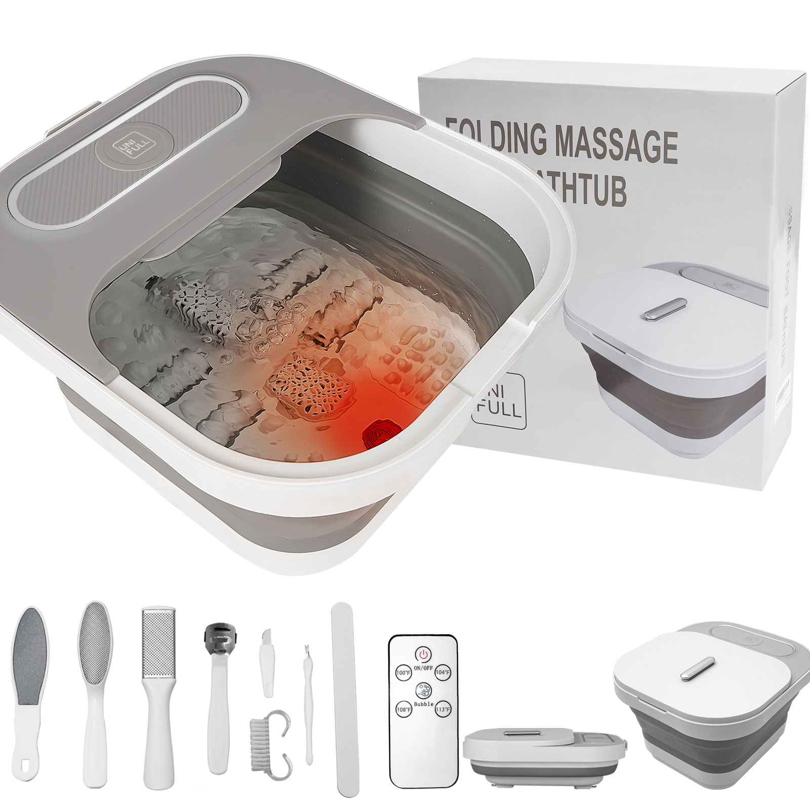 Homedics, Bubble Bliss Deluxe Massaging Foot Spa with Heat, Pink, FB ...