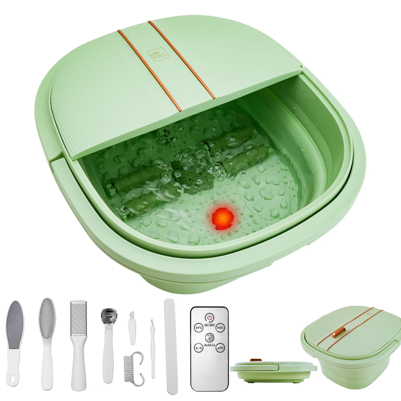 UNIFULL Foot Spa Bath with Heat and Temperature Control, Massager ...