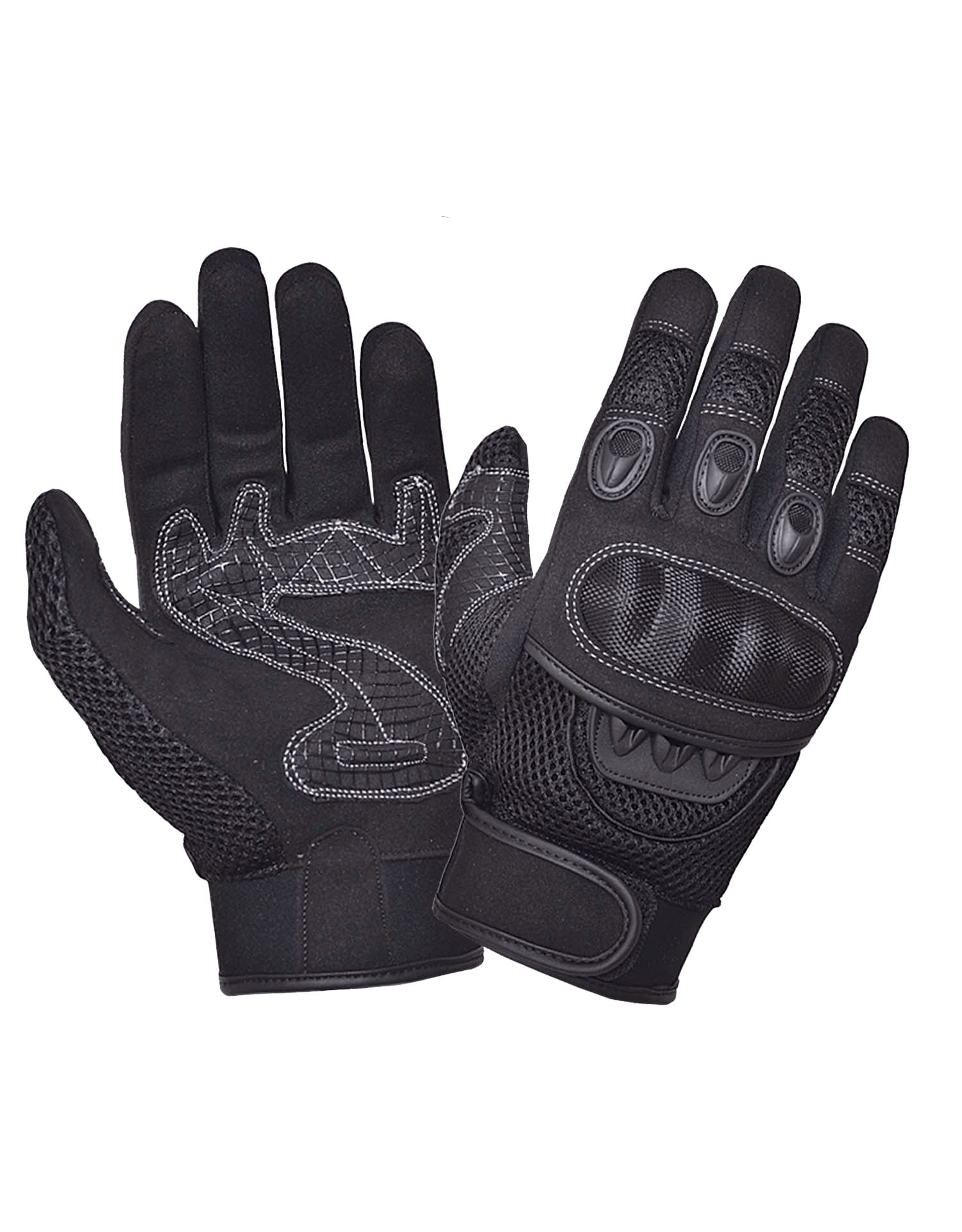 UNIK Men's Knuckle Armor Full-Finger Nylon Mesh Motorcycle Gloves ...