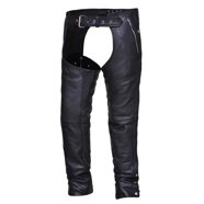 Redline Men's Goat Skin Leather Motorcycle Chaps w/ Gator Liner M ...
