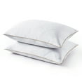 UNIKOME King Size Goose Feather Down Pillows, Soft Filled, Quilted ...