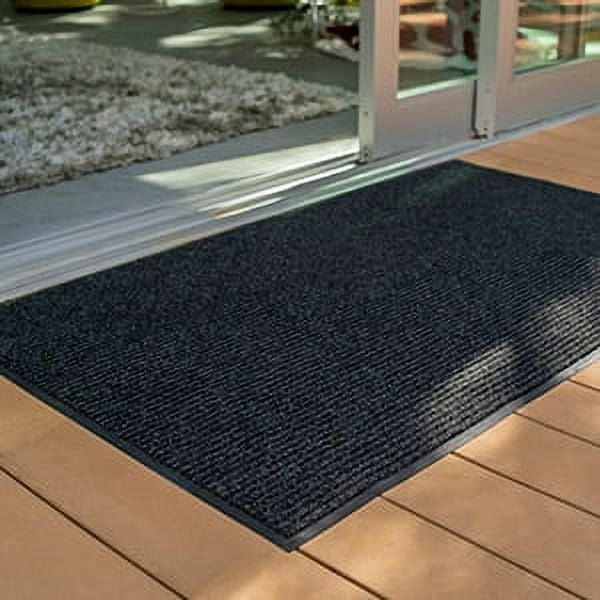 UNIMAT 3x5 (36"x60") Dual Ribbed Outdoor-Indoor Doormat with Waterproof ...