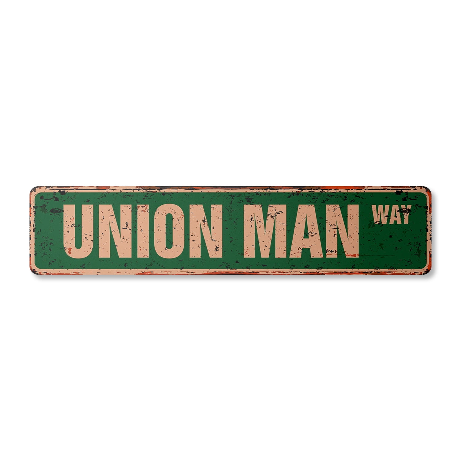UNION MAN Vintage Plastic Street Sign official trade labor signs member ...