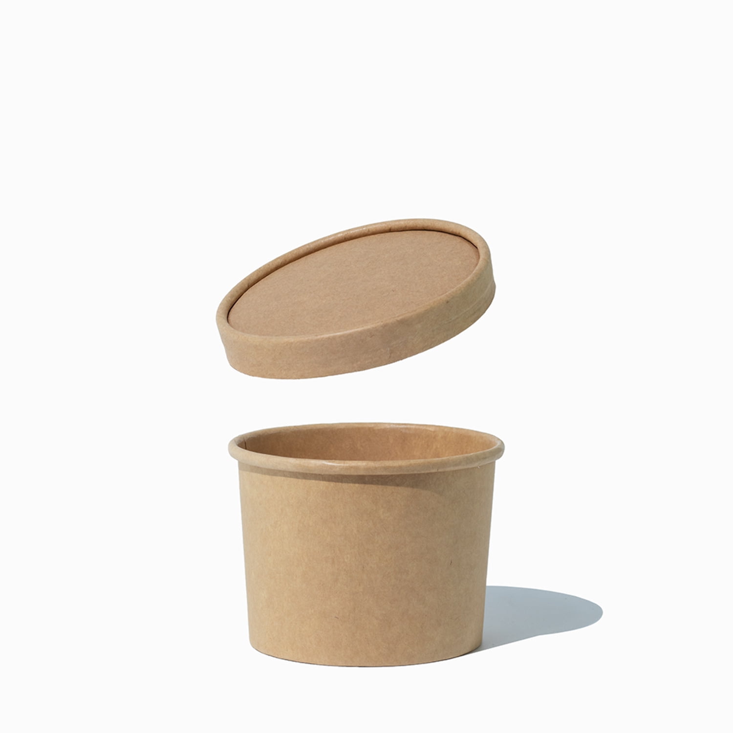 UNIQ 12 oz Kraft Ice Cream To-Go Containers With Non-Vented Lids - 250 ...