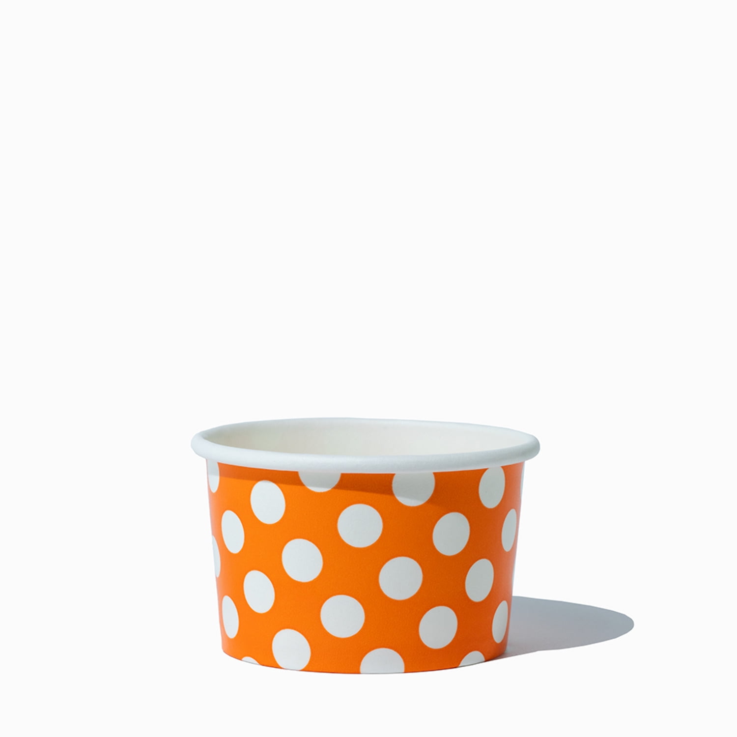 UNIQ 4 oz Orange Polka Dotty Ice Cream Cups - 1000/Case - Walmart.com