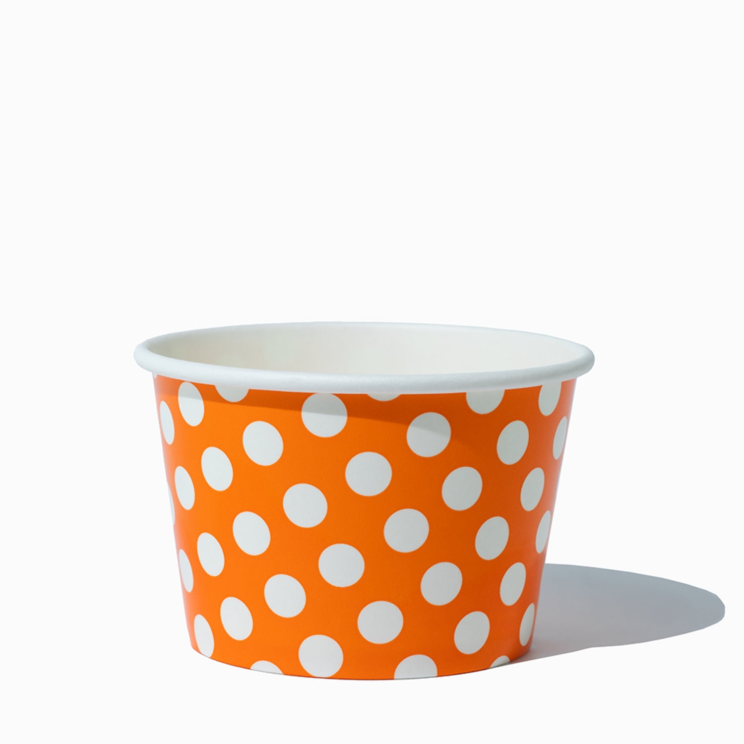UNIQ 8 oz Orange Polka Dotty Ice Cream Cups - 1000/Case - Walmart.com