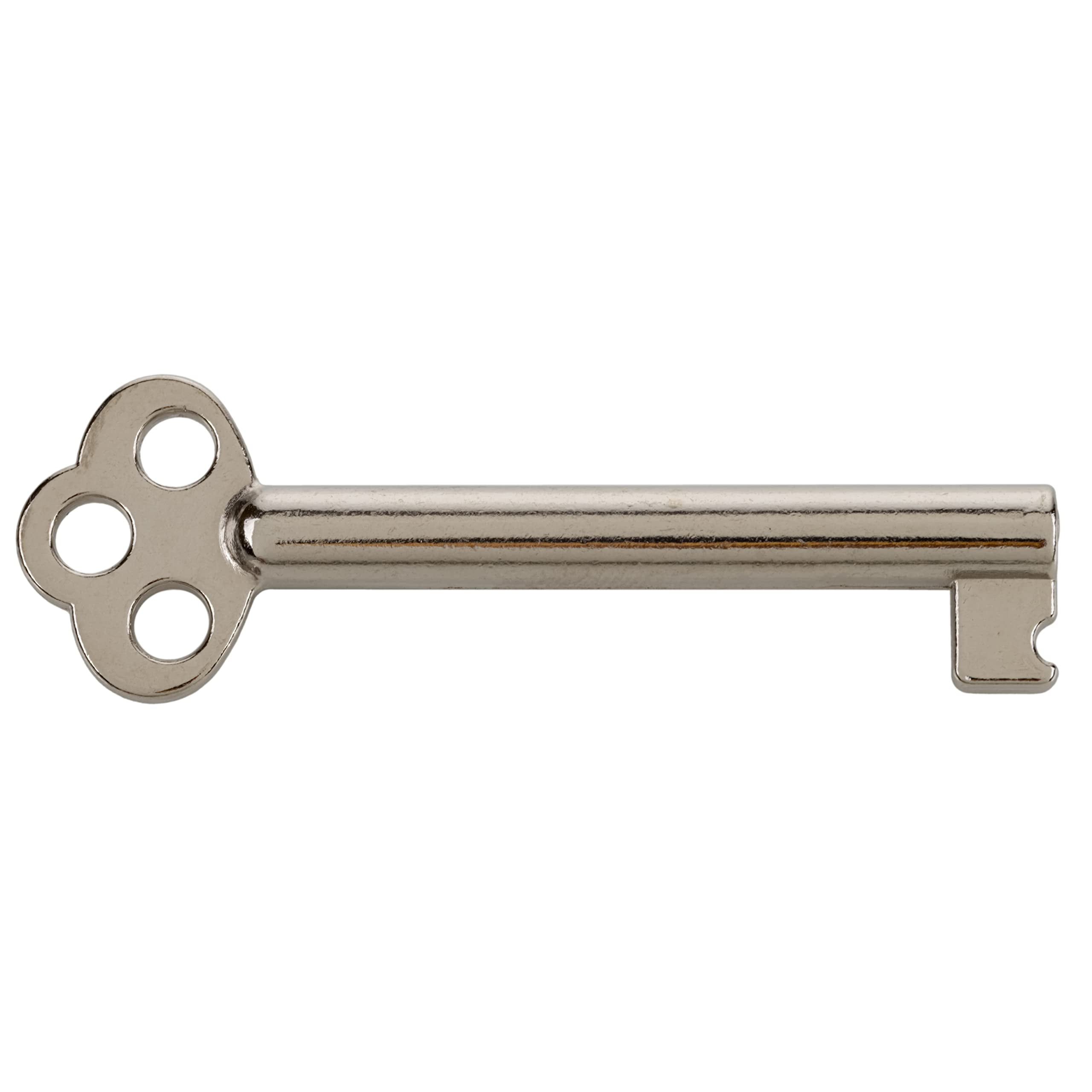 UNIQANTIQ HARDWARE SUPPLY Nickel Plated Hollow Barrel Skeleton Key for ...