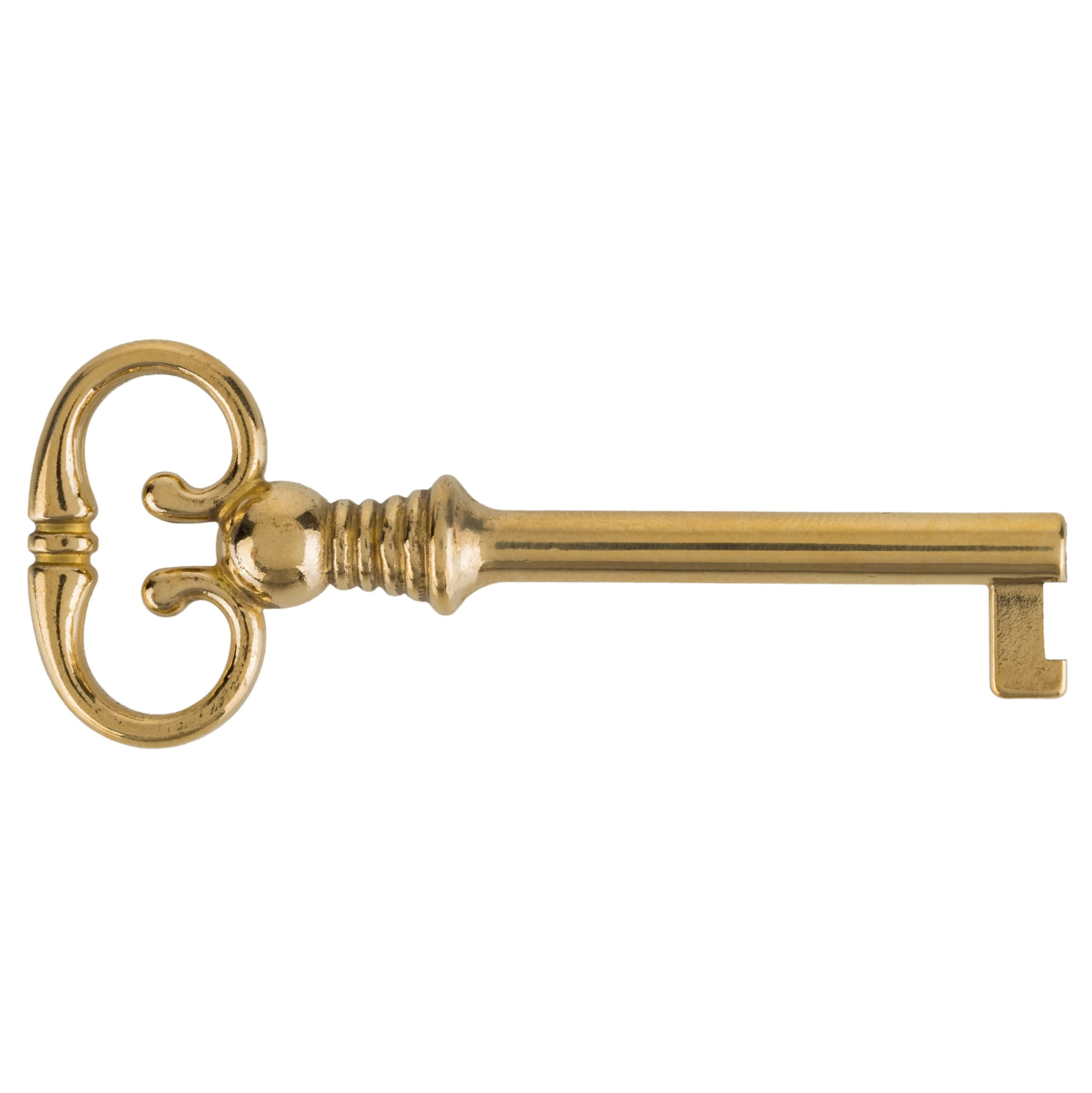 UNIQANTIQ HARDWARE SUPPLY Solid Brass Skeleton Key for Cabinet ...