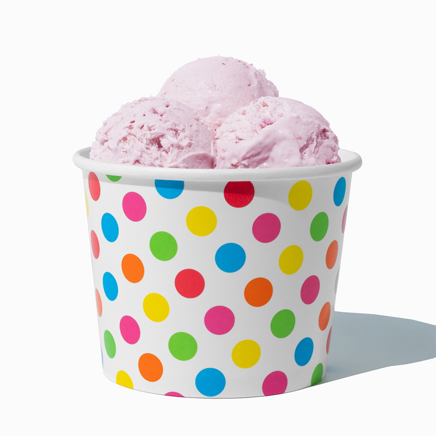UNIQ 12 oz Rainbow Polka Dotty Ice Cream Cups - 1000/Case - Walmart.com