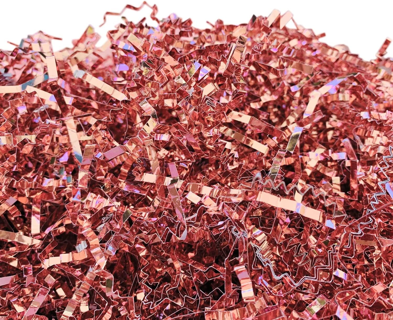 UNIQOOO 1/2 LB Metallic Rose Gold Crinkle Paper Shredded Filler for ...