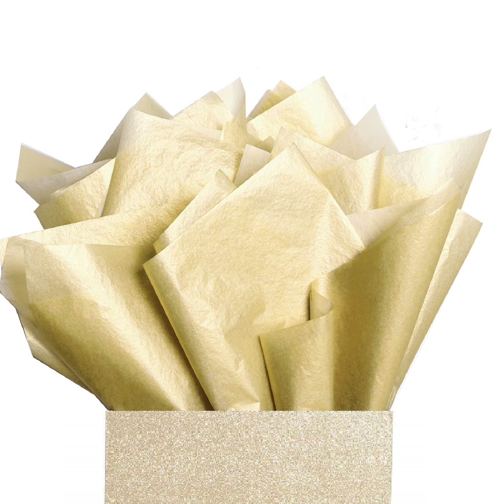 UNIQOOO 100 Sheets AJH3 Metallic Gold Foil Tissue Paper Bulk ...