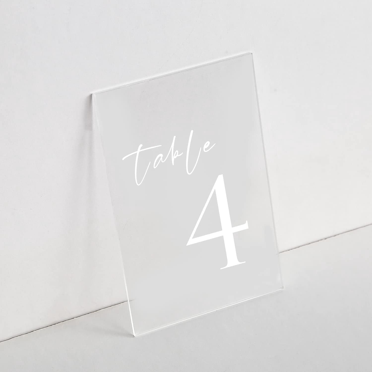 UNIQOOO 20 Pack Frosted Acrylic Sign Acrylic Wedding Table Numbers, 5 x ...