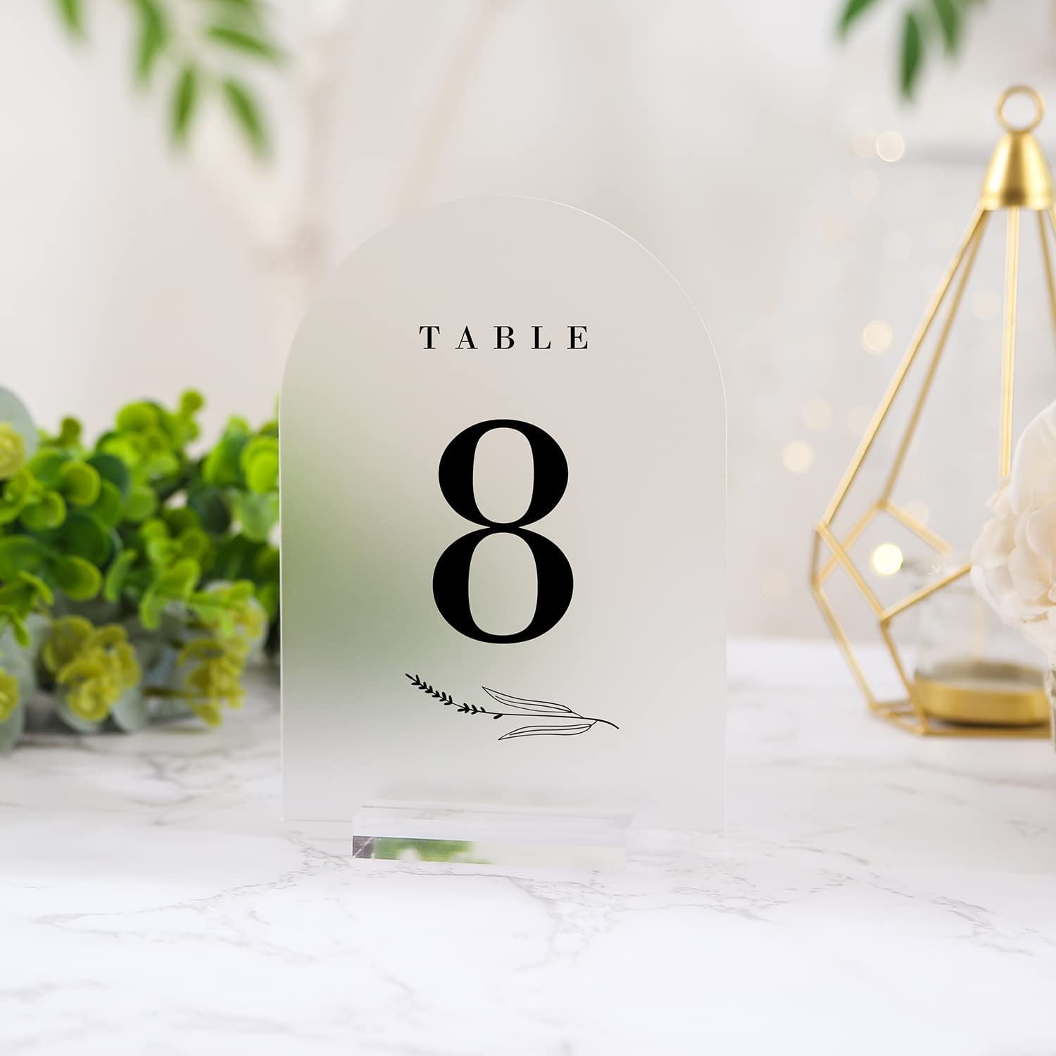 UNIQOOO Arch Acrylic Table Signs, Perfect for Wedding Table Numbers ...