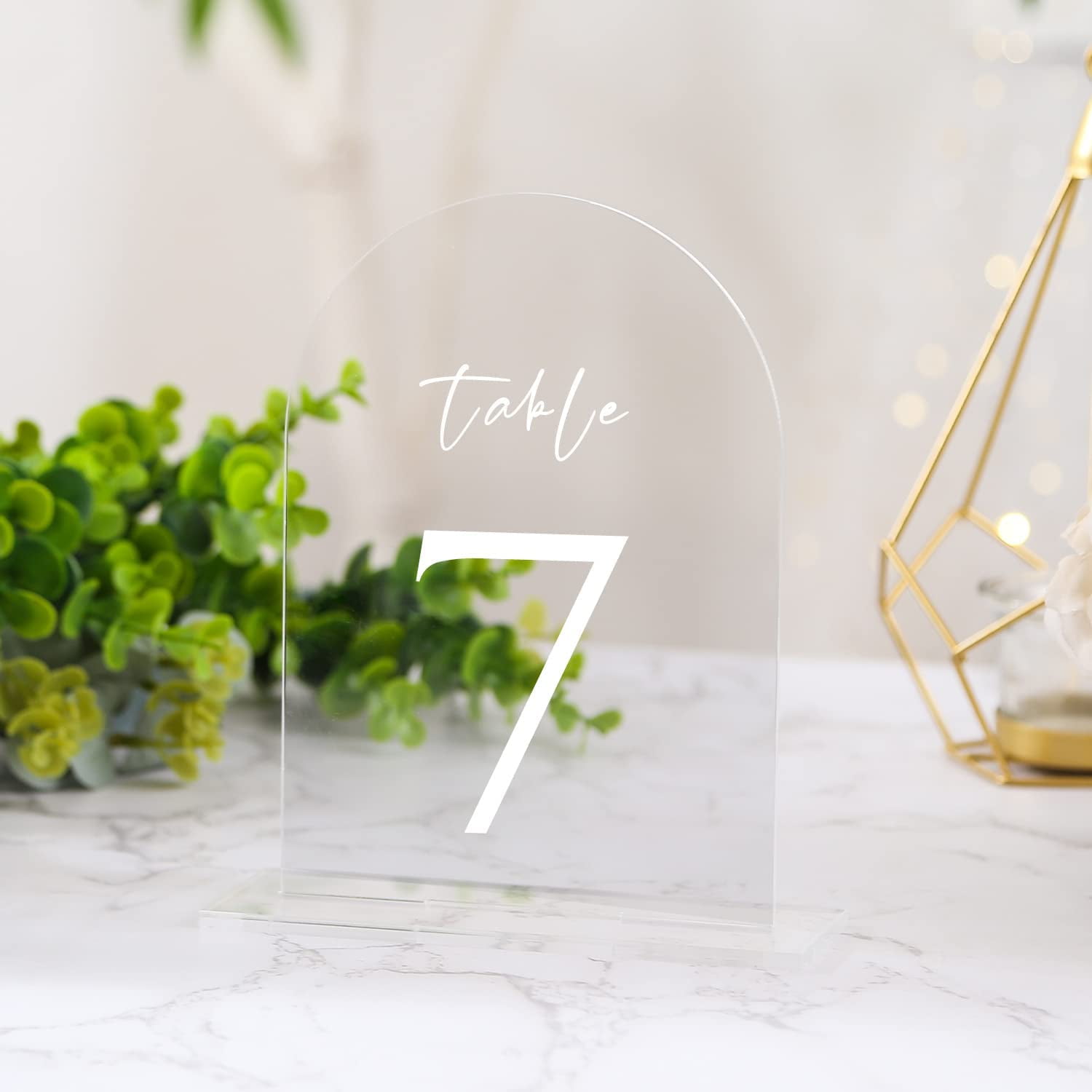 UNIQOOO Clear Arch Acrylic Table Sign for Wedding, DIY, Calligraphy ...