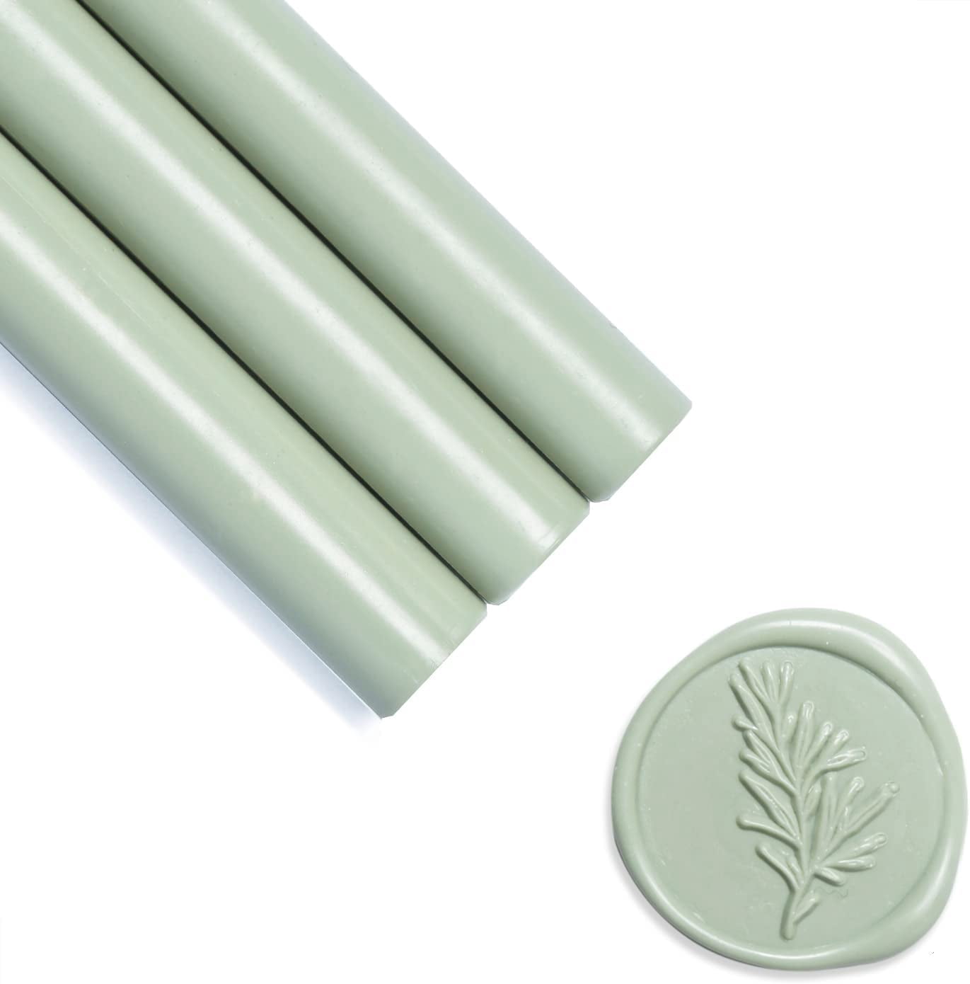 UNIQOOO Mailable Glue Gun Sealing Wax Sticks for Wax Seal Stamp - Sage ...