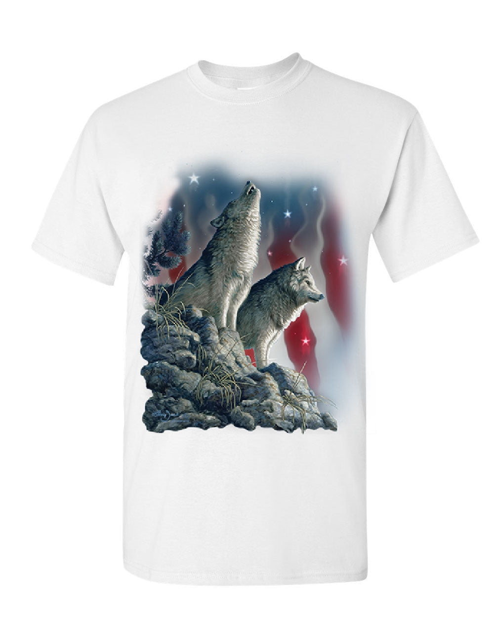 UNIQUE T-SHIRT Howling Wolf Pack T-Shirt - Walmart.com